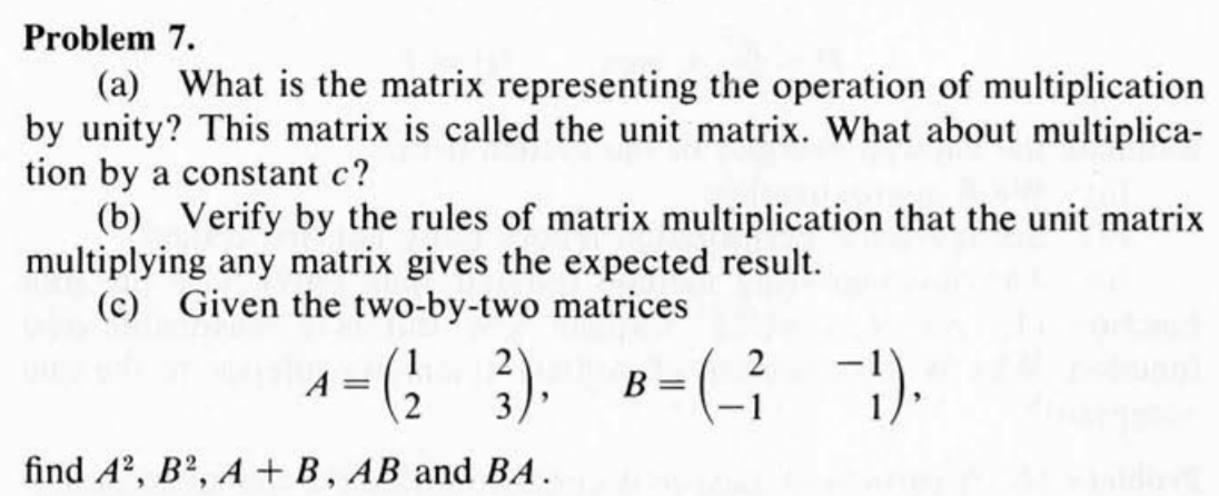 Solved Problem 7. (a) What is the matrix representing the | Chegg.com