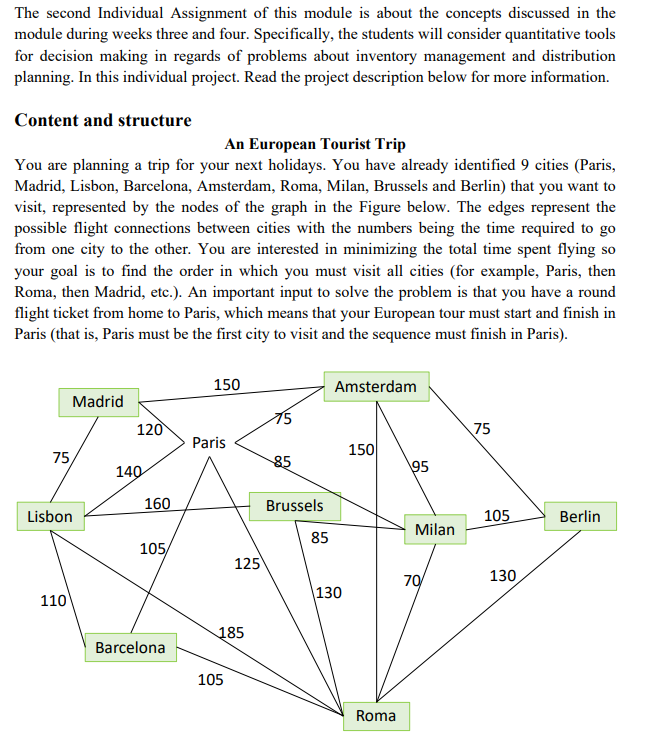 Solved The second Individual Assignment of this module is | Chegg.com