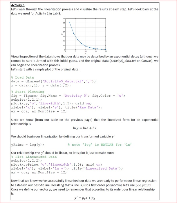 Solved Linearizing Non-Linear Relationships Nonlinear | Chegg.com
