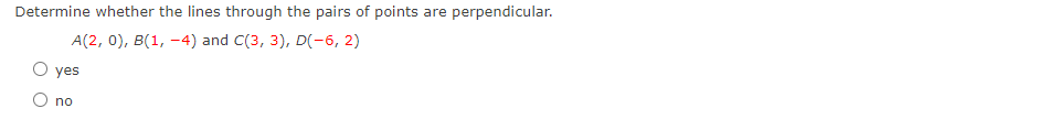 Solved Determine whether the lines through the pairs of | Chegg.com