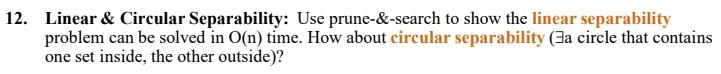 Solved 12. Linear & Circular Separability: Use | Chegg.com