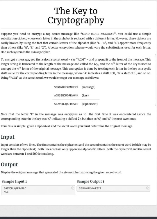Solved The Key to Cryptography Suppose you need to encrypt a | Chegg.com