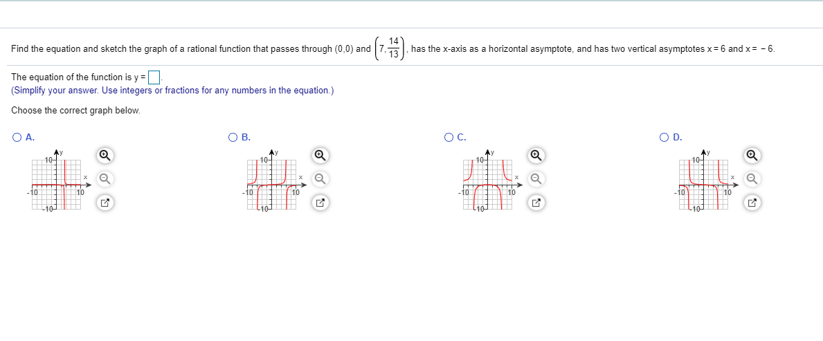 Solved Find the equation and sketch the graph of a rational | Chegg.com