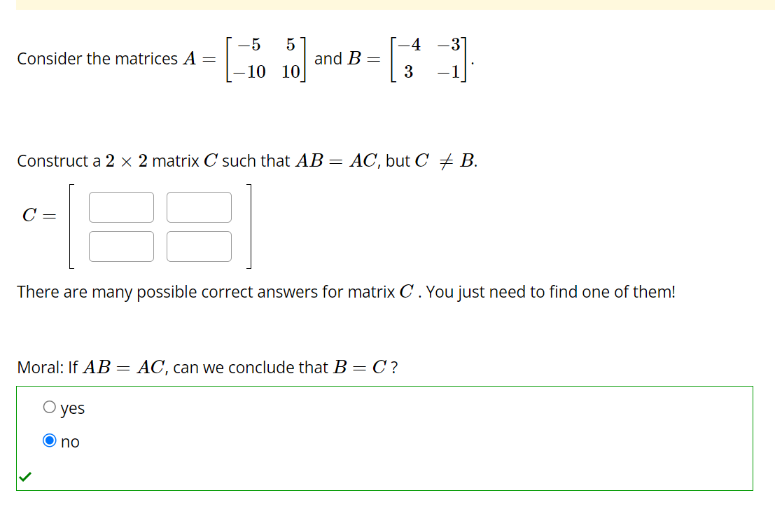 Solved Consider the matrices A=[-55-1010] ﻿and | Chegg.com
