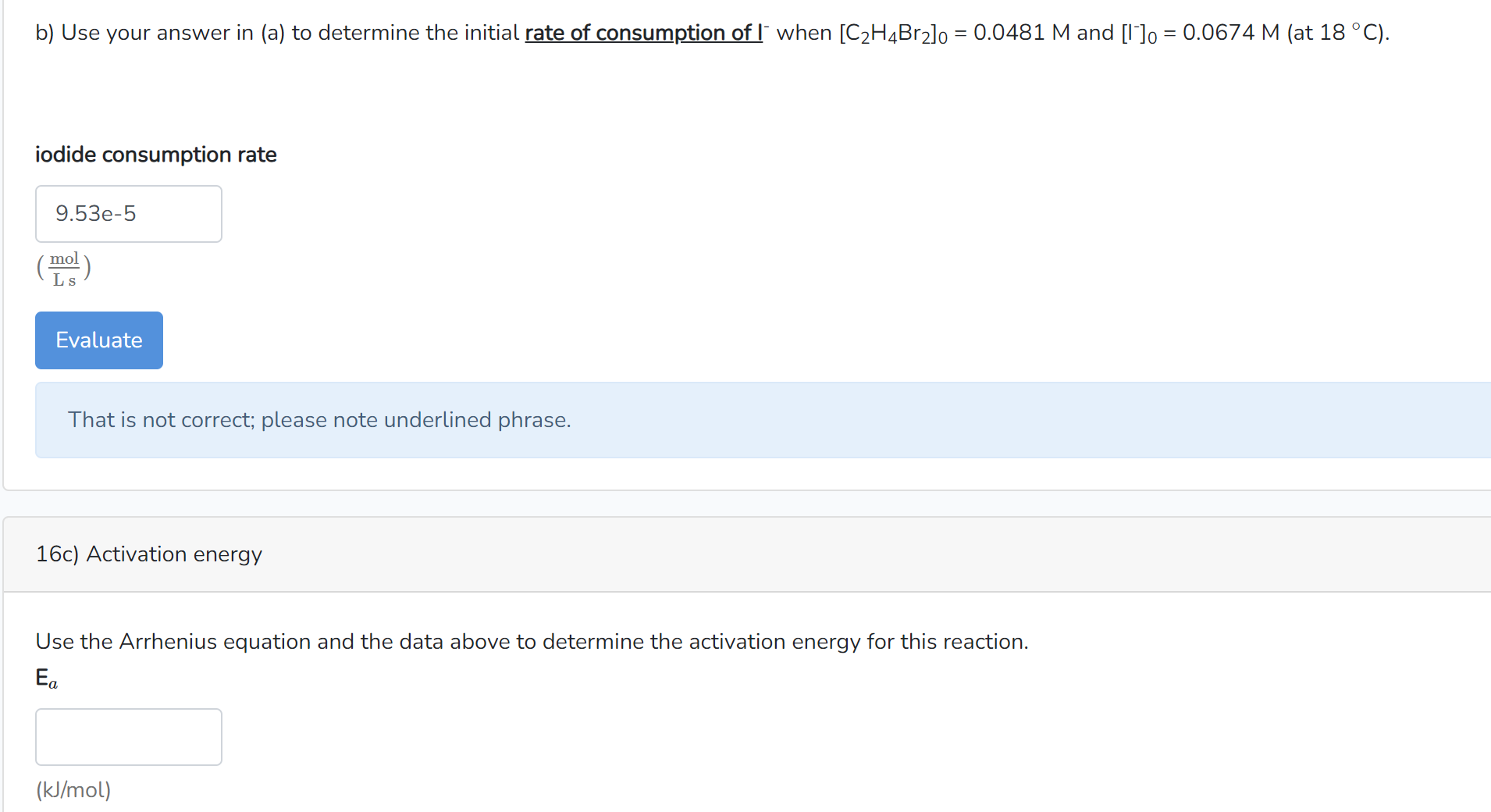 Solved The reaction below was conducted at two temperatures: | Chegg.com