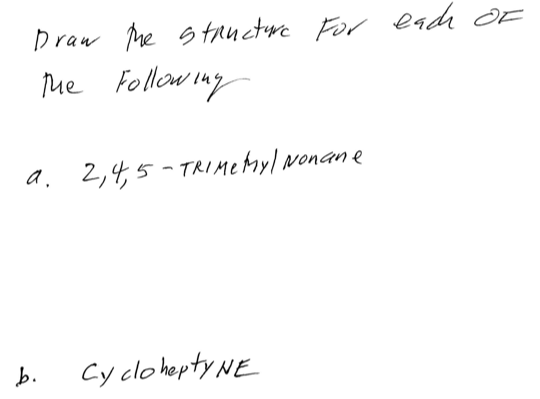 Solved Draw the structure for each of the following a. 2,4,5 | Chegg.com
