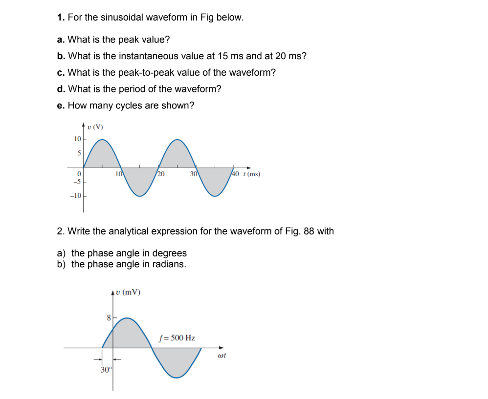 Solved 3. Find the phase relationship between the following | Chegg.com