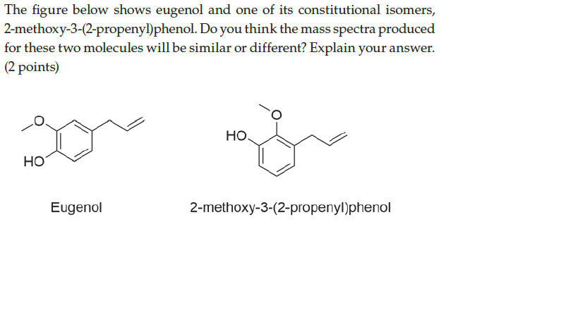 Solved the figure below shows eugenol and on of its | Chegg.com