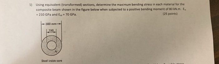 Solved Using equivalent (transformed) sections, determine | Chegg.com