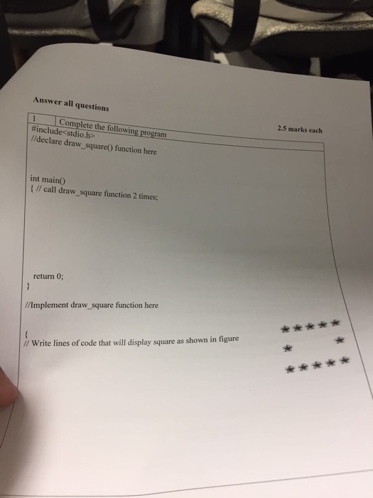 Solved Complete The Following Program Includedeclare 4359