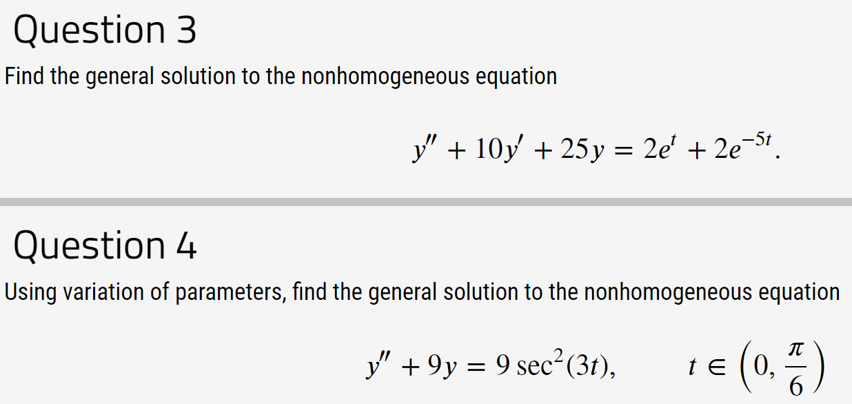 Solved Find the general solution to the nonhomogeneous | Chegg.com