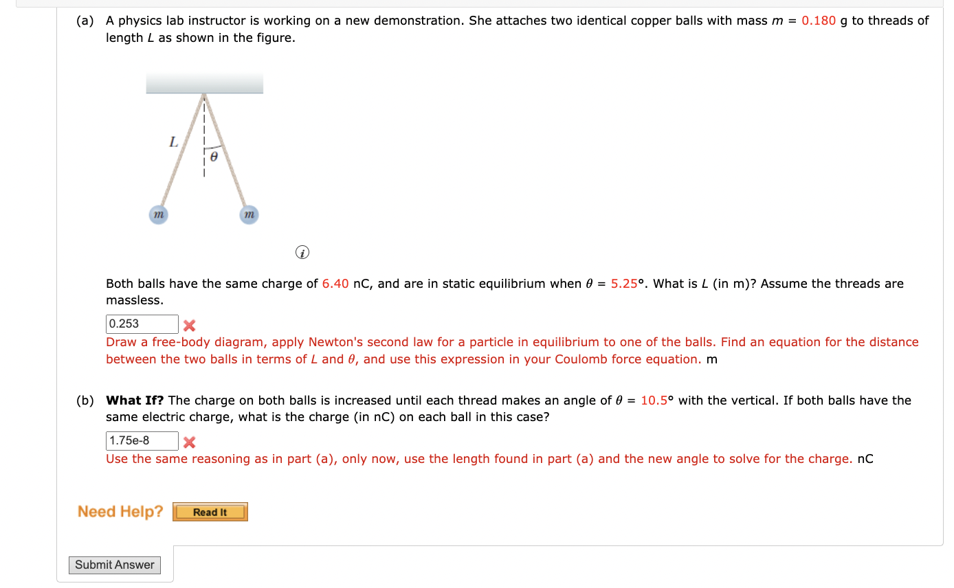 Solved (a) ﻿A physics lab instructor is working on a new | Chegg.com