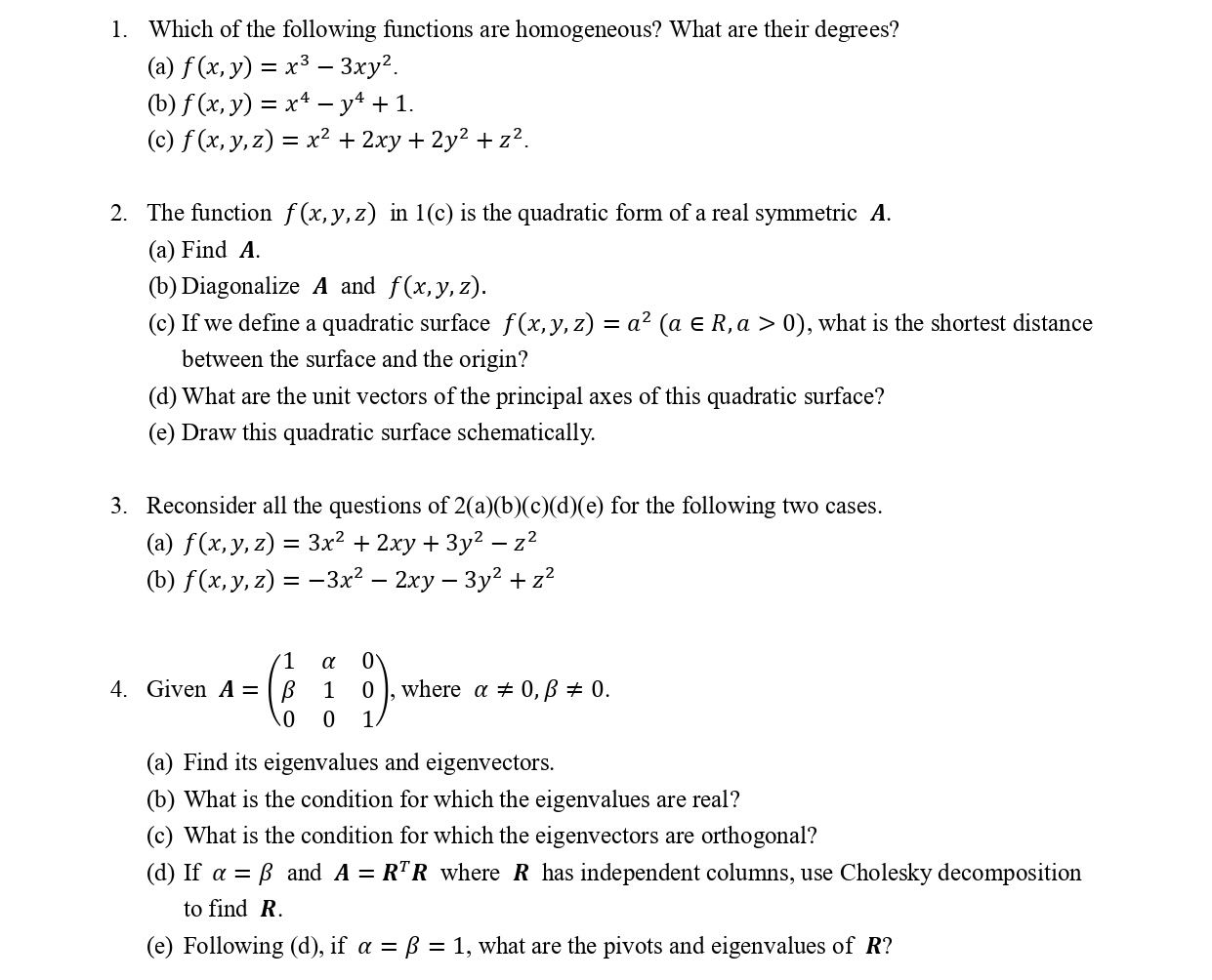Solved 1. Consider the triangular factorization A=LDU′ for | Chegg.com