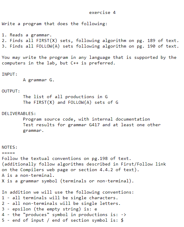 exercise 4 Write a program that does the following: | Chegg.com