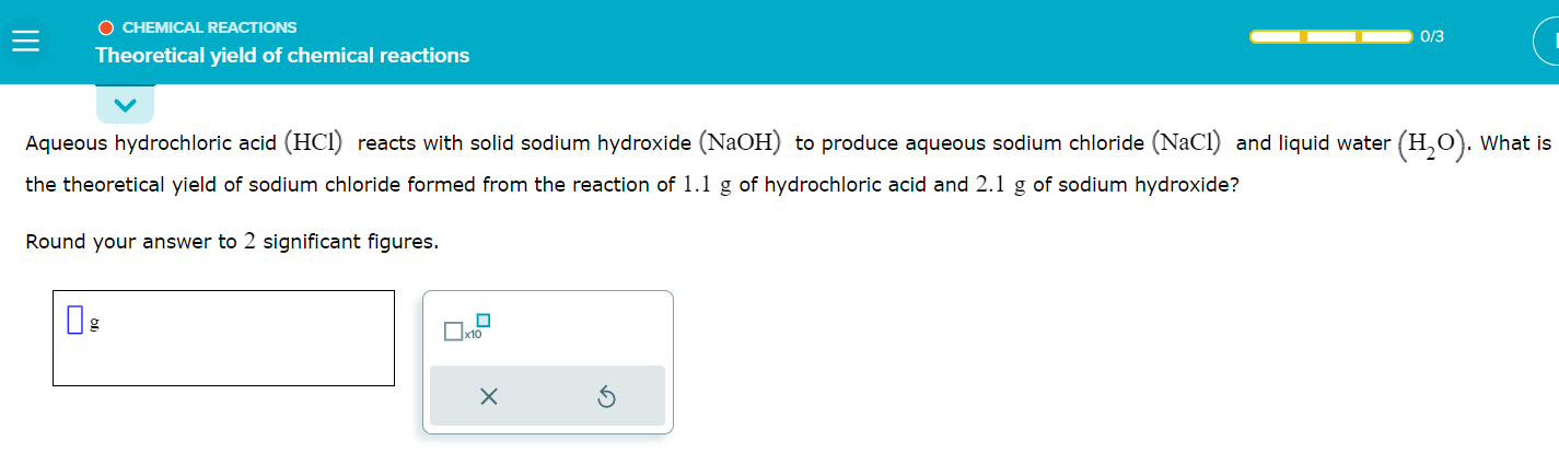 Solved Aqueous hydrochloric acid (HCl) reacts with solid | Chegg.com