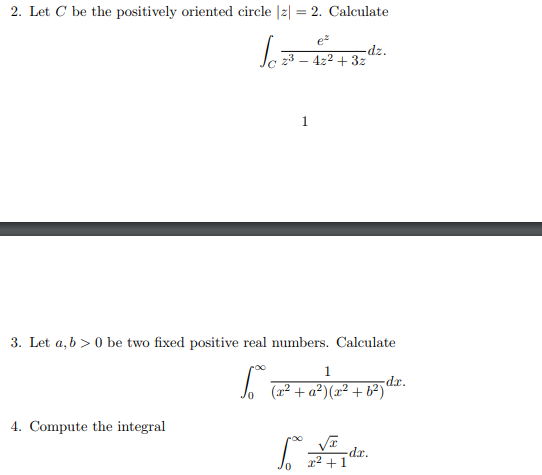 Solved 2. Let C be the positively oriented circle 2. | Chegg.com
