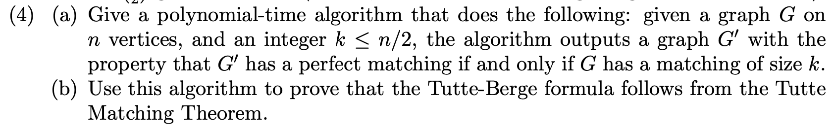 (4) (a) Give a polynomial-time algorithm that does | Chegg.com
