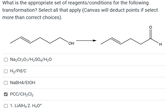 Solved What is the appropriate set of reagents/conditions | Chegg.com