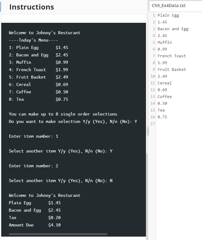 Solved Write a program to help a local restaurant automate | Chegg.com
