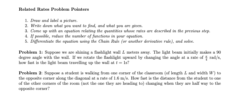 Solved Related Rates Problem Pointers 1. Draw and label a | Chegg.com