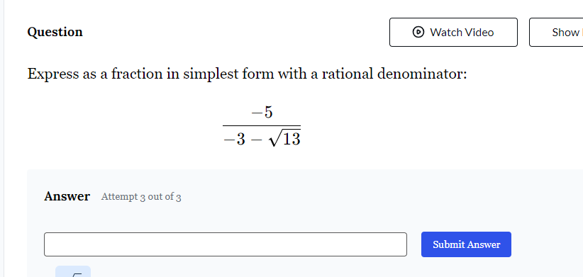 Solved QuestionExpress as a fraction in simplest form with a | Chegg.com