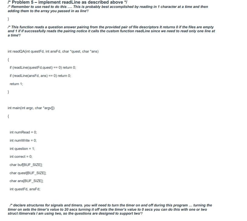 Solved You are being asked to implement a timed quiz which | Chegg.com