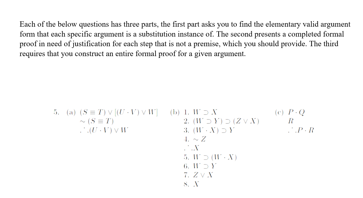 Solved Each of the below questions has three parts, the | Chegg.com