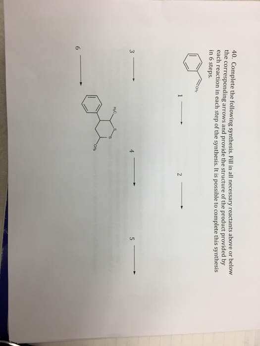 Complete the following synthesis. Fill in all | Chegg.com