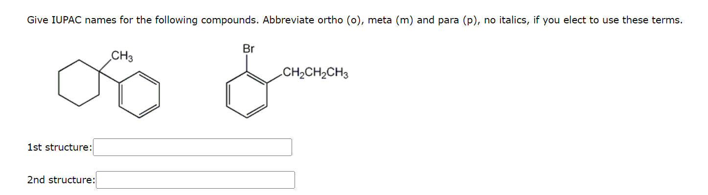 Solved Give IUPAC names for the following compounds. | Chegg.com