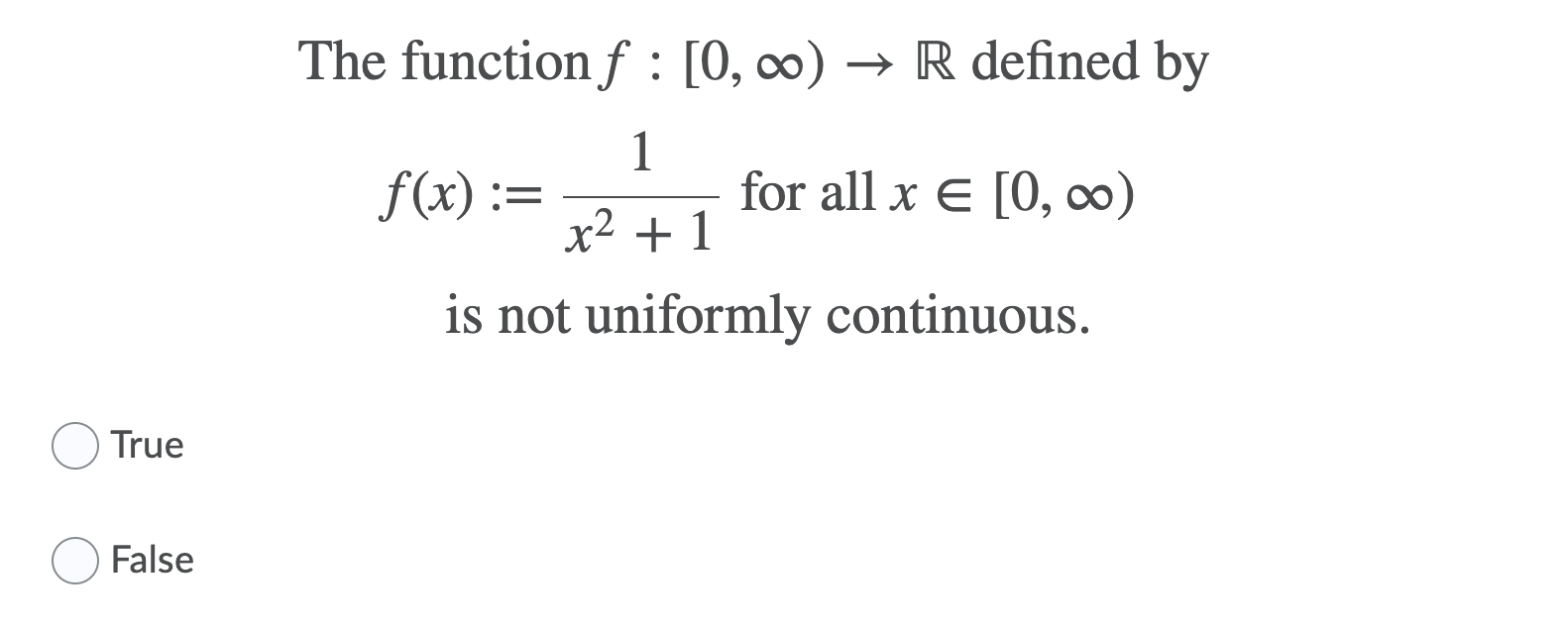Solved The function f : [0,00) + R defined by f(x):= = , for | Chegg.com