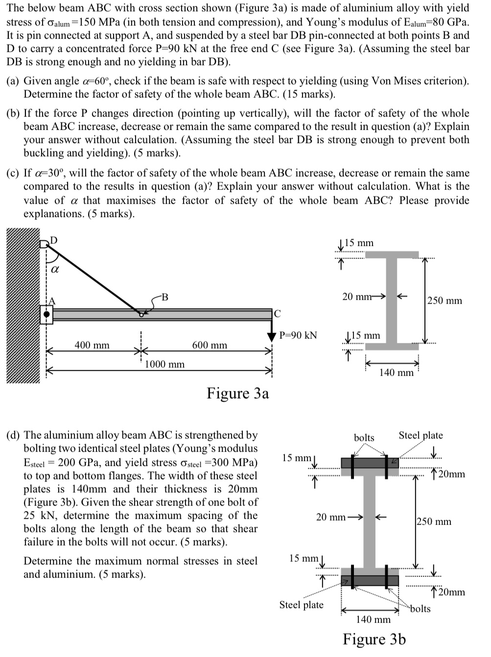The below beam ABC with cross section shown (Figure | Chegg.com