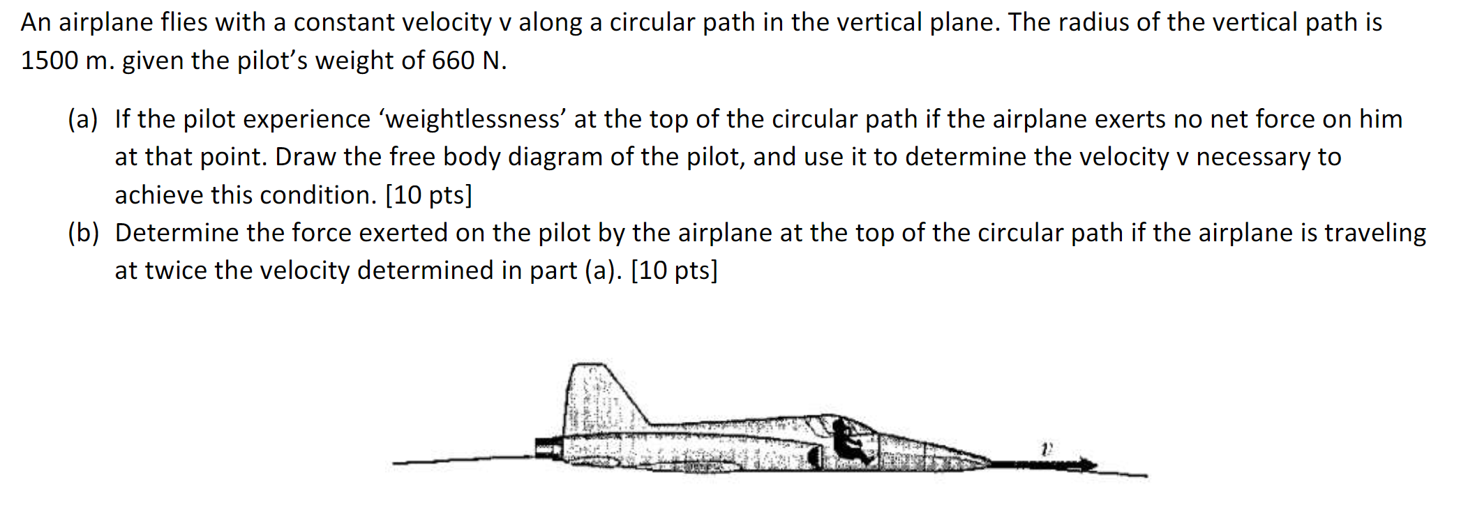 Solved An airplane flies with a constant velocity v along a | Chegg.com