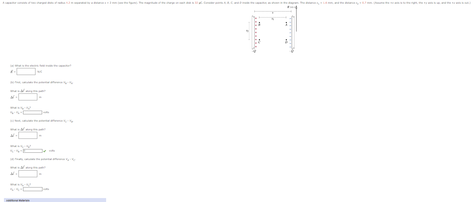 Solved (a) What is the electric field inside the capacitor? | Chegg.com