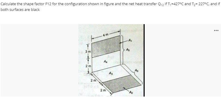 Solved Calculate the shape factor F12 for the configuration | Chegg.com