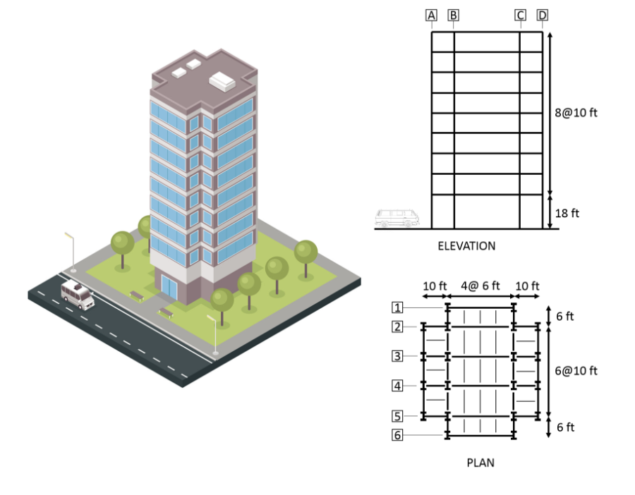 Solved The apartment building below has 4 inch reinforced | Chegg.com