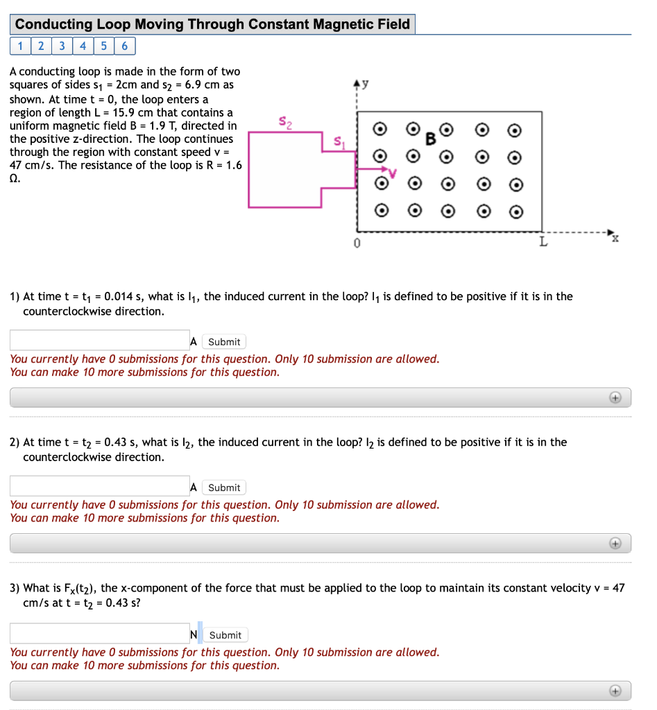 Solved Conducting Loop Moving Through Constant Magnetic | Chegg.com