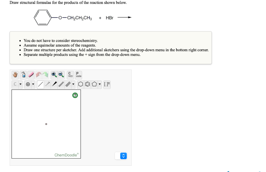 Solved Draw structural formulas for the products of the | Chegg.com