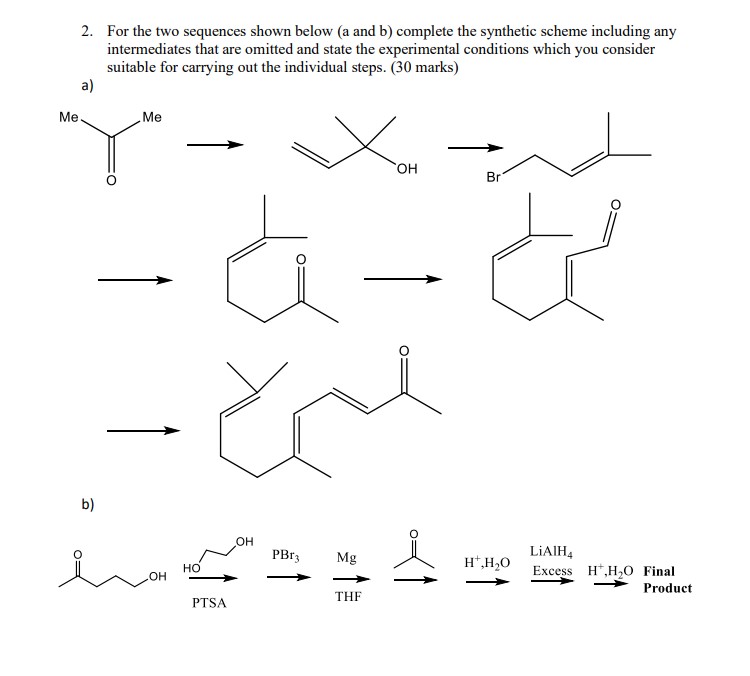 Solved For the two sequences shown below (a and b) ﻿complete | Chegg.com