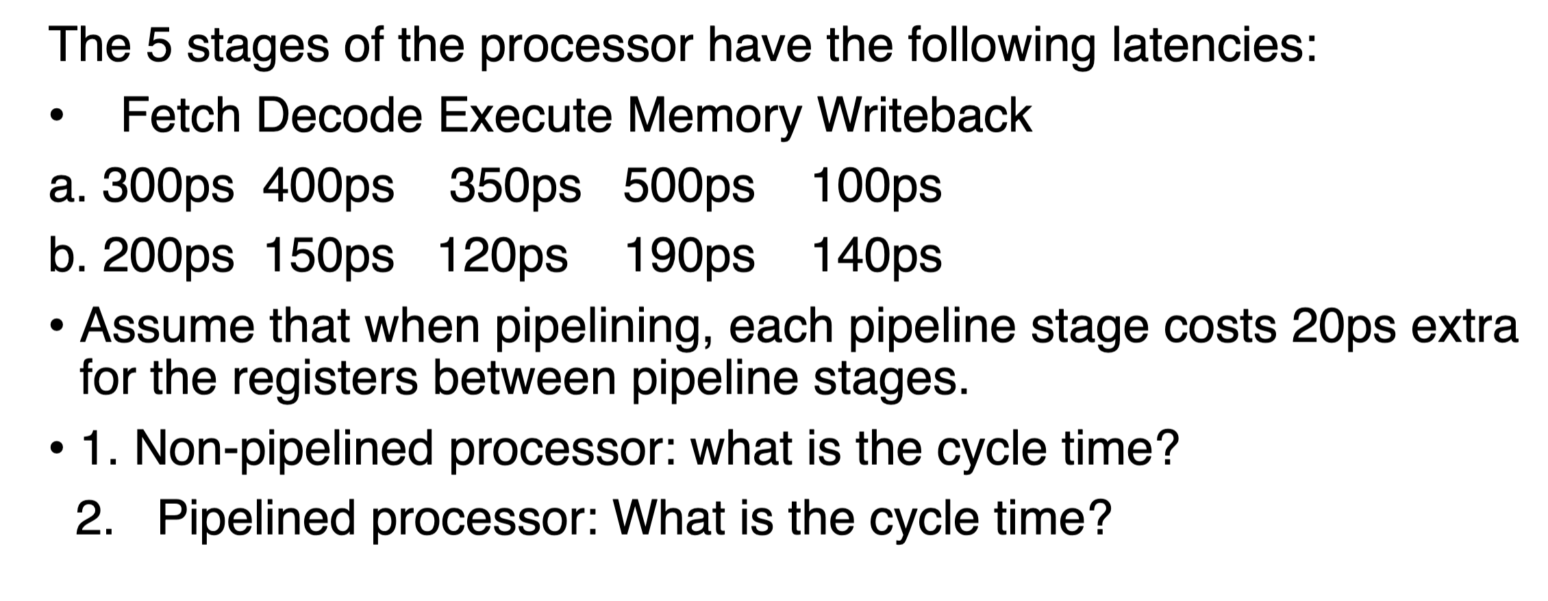Solved Consider the following instruction runs on a 5-stage | Chegg.com