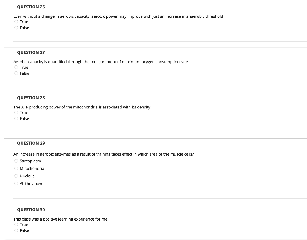 Solved EXERCISE PHYSIOLOGY QUESTIONS: QUESTION 21 Which | Chegg.com