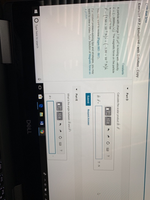 Solved xercise 27.7-Enhanced-with Solution-Copy A particle | Chegg.com