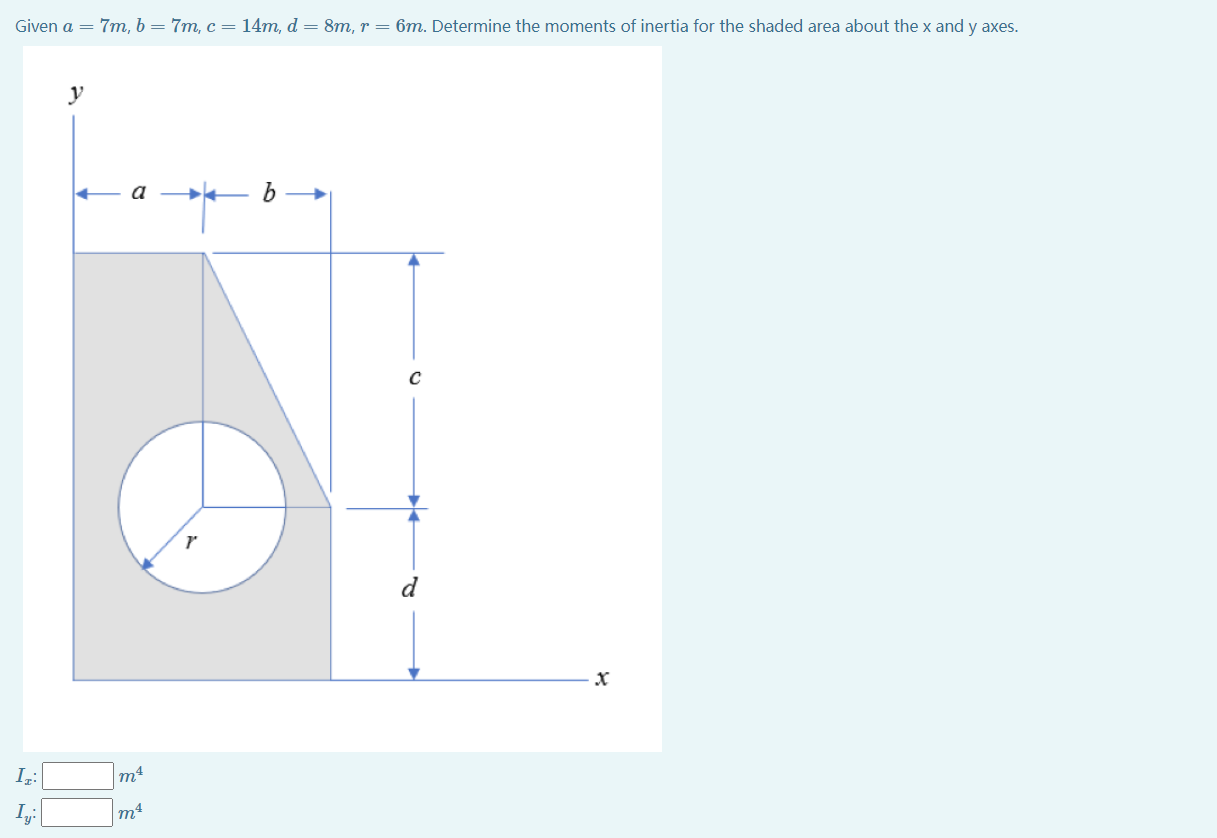 Solved Given a=7m,b | Chegg.com