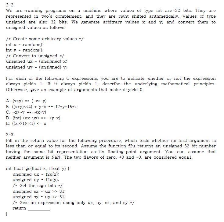 Solved 2 2 We Are Running Programs On A Machine Where Chegg