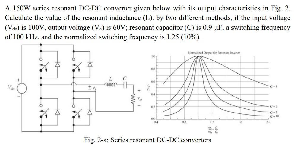 Solved A 150 W series resonant DC-DC converter given below | Chegg.com