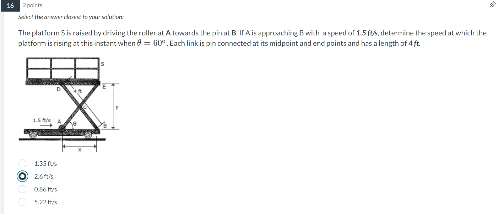 Solved Select the answer closest to your solution: The | Chegg.com