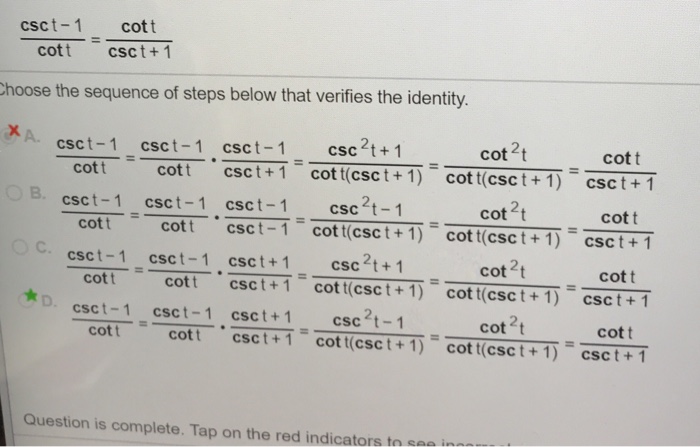 Solved csct-1 cott cott csct+1 hoose the sequence of steps | Chegg.com