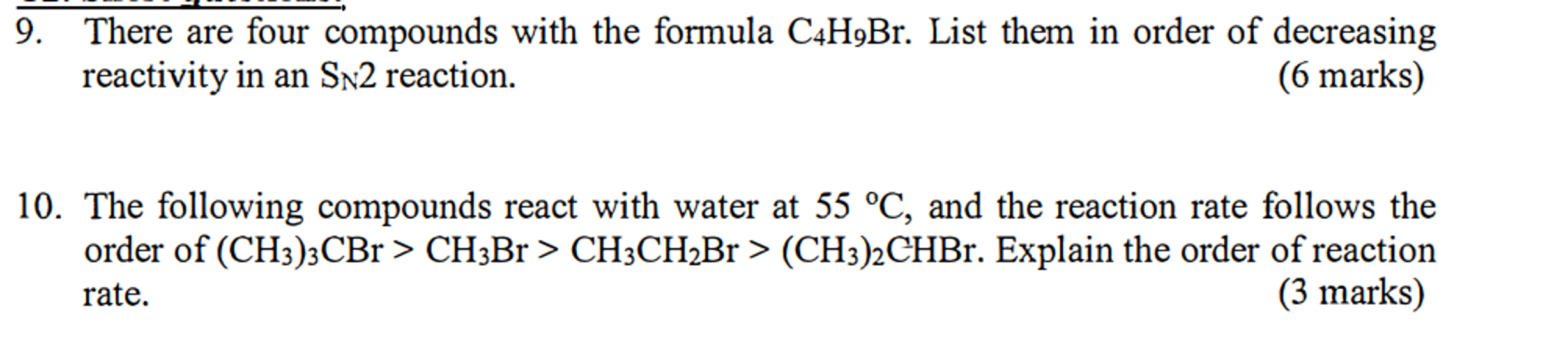 There are four compounds with the formula C4H9Br. | Chegg.com