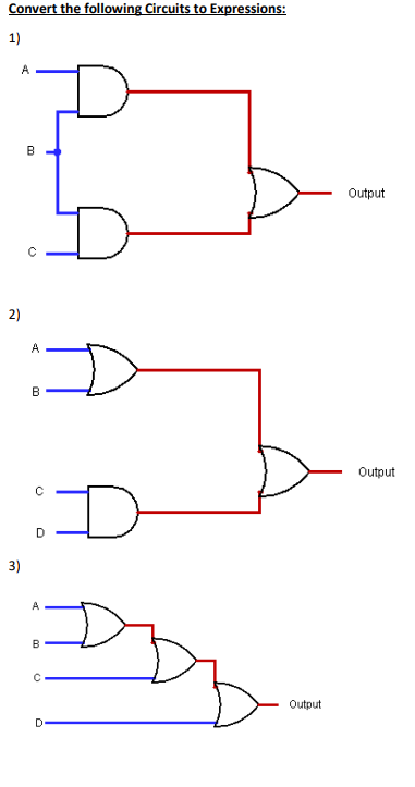Solved Convert the following Circuits to Expressions: 4) 5) | Chegg.com