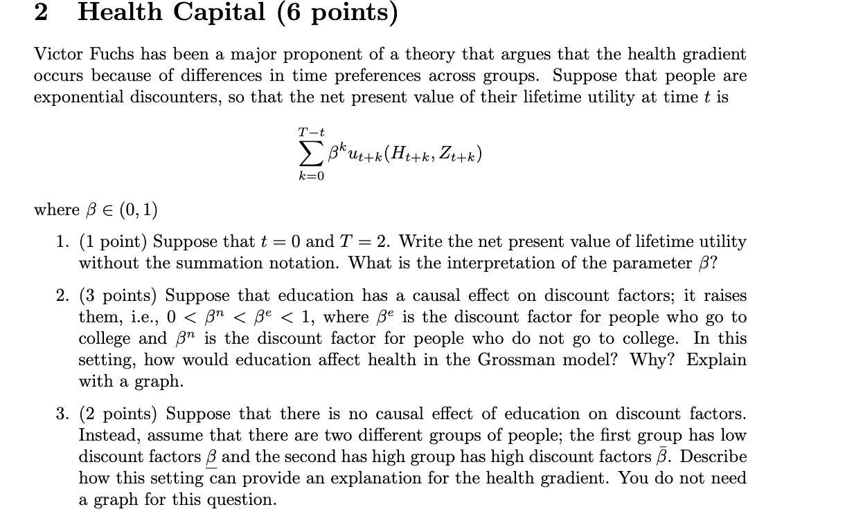 Solved Victor Fuchs has been a major proponent of a theory | Chegg.com