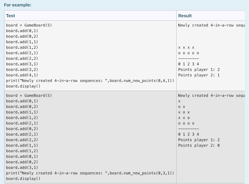 Use your implementation of the class GameBoard from | Chegg.com